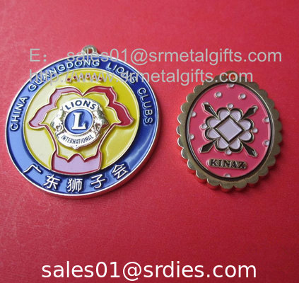 Colour filled engraved souvenir medals wholesale, custom business medals with ribbon, supplier