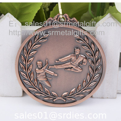 Gold Karate medals for sale, blank engraved karate medals and medallions wholesale, supplier