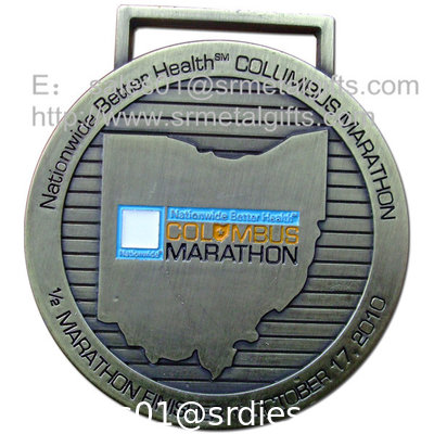 Custom metal Marathon finisher medals, metal half-Marathon awards medals wholesale, supplier