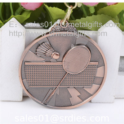 Polish gold badminton medals, a selection of metal blank sports medals available, supplier