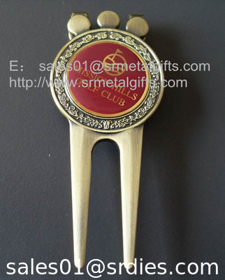 Anodized aluminum alloy golf divot tools, metal golf pitchfork golf pitchmark repairer, supplier