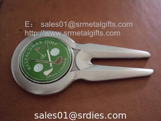 Anodized aluminum alloy golf divot tools, metal golf pitchfork golf pitchmark repairer, supplier