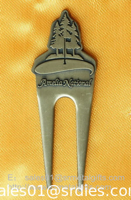 Designer engraved metal golf gift golf pitchmark repair tools, wholesale golf gifts, supplier