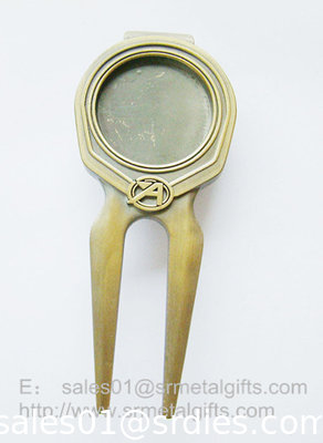 Blank golf repair divot tool with magnet, blank golf pitchfork repair tools, supplier