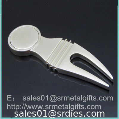 Blank golf repair divot tool with magnet, blank golf pitchfork repair tools, supplier