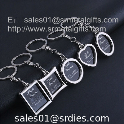 Personalized metal keychain with photo frame, picture locket key tags, supplier