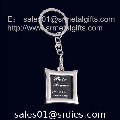Metal heart shape picture locket key rings, heart shaped picture frame locket key tags, supplier