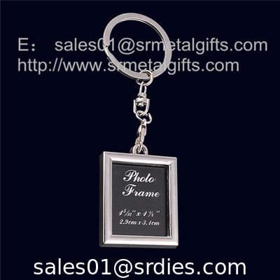Metal picture frame key tags, rectangle picture locket key chains, supplier