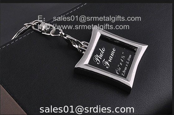 Metal picture frame locket key tag with print card insert, photo locket, supplier