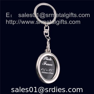 Oval metal picture locket key ring, oval photo locket key chain, supplier