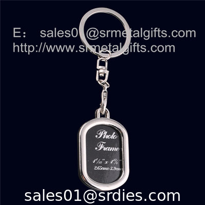 Personalized metal keychain with photo frame, picture locket key tags, supplier