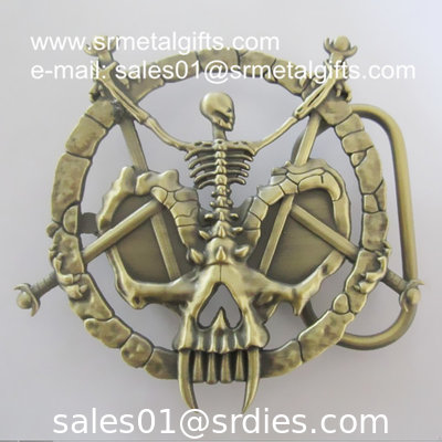 Metal Halloween skeleton pin belt buckle, Halloween day skeleton belt buckles supplier