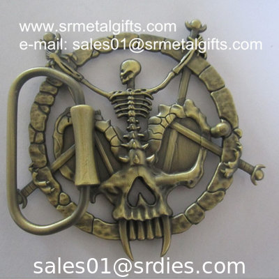 Metal Halloween skeleton pin belt buckle, Halloween day skeleton belt buckles supplier