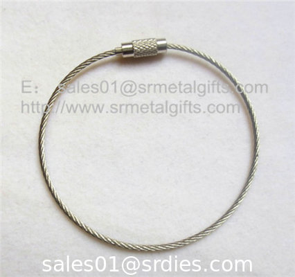 Stainless wire cable key loop with customized length and accessory supplier