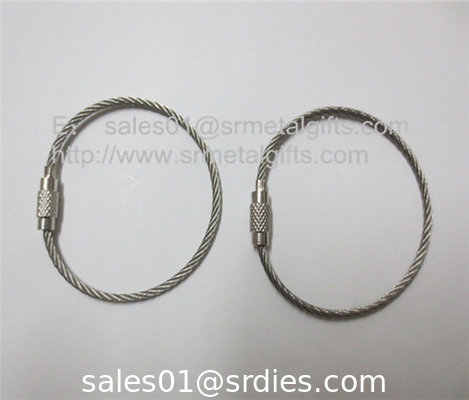 Stainless wire cable key loop with customized length and accessory supplier