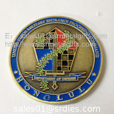 Vintage brass souvenir coins, customized 3D metal token coins, supplier