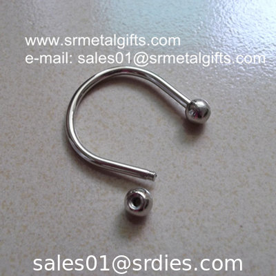 Metal bangle with knob screw cap, diy accessory small wholesale lot supplier