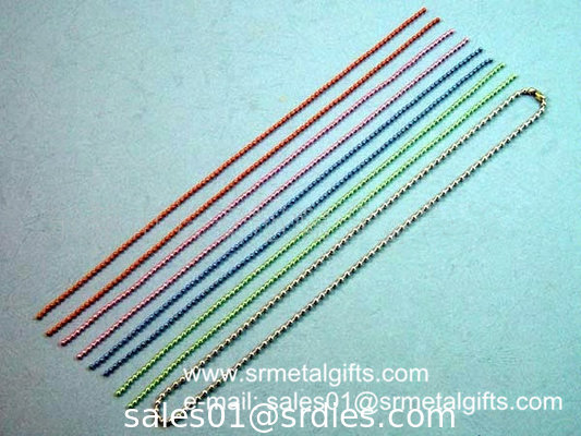 supply cut anodizing bead chain with connector at customized length supplier