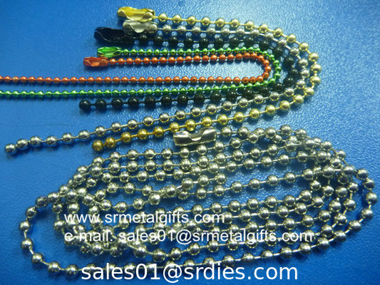sell diy steel bead chain with coupling cut to customized length supplier