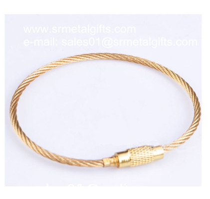 DIY keychain accessory stainless wire cable with screw lock supplier