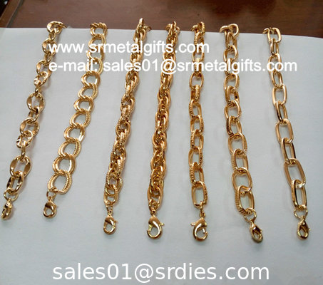 Imitation gold fashion steel jewelry chain bracelet chain bangle supplier