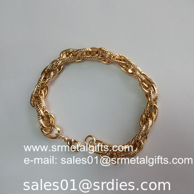 Imitation gold fashion steel jewelry chain bracelet chain bangle supplier