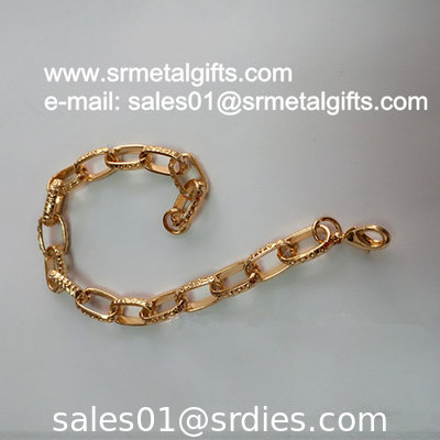 Gold plated steel fashion jewelry twist chain bracelet supplier supplier