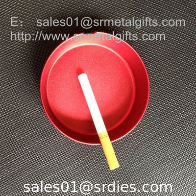 Retail gold anodized aluminum ashtrays, anodised aluminum smoking ashtray supplier
