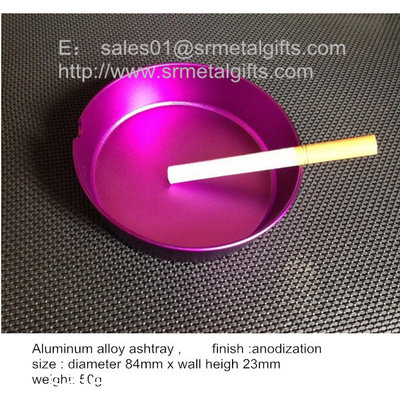 Retail gold anodized aluminum ashtrays, anodised aluminum smoking ashtray supplier
