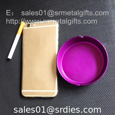 Small wholesale colored aluminum smoking ashtrays in stock supplier