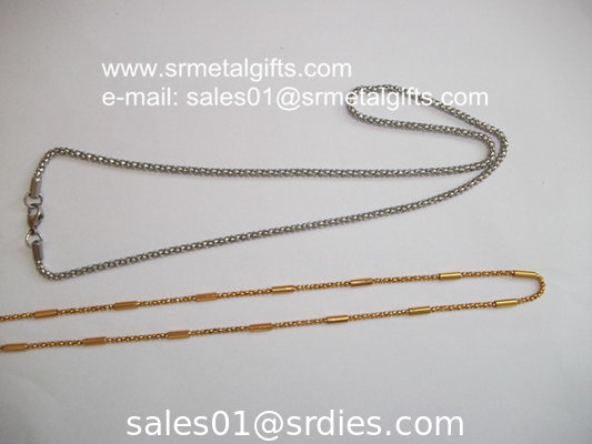 Silver plated steel wheat chain for necklace, wheat chain necklace supplier