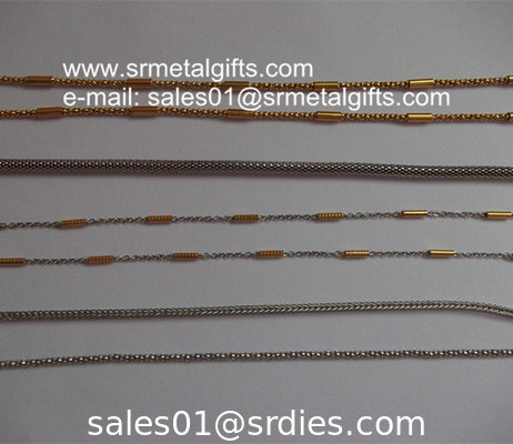 Silver plated steel wheat chain for necklace, wheat chain necklace supplier