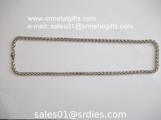 Black plated steel flat snake chain necklace for lady jewelry supplier