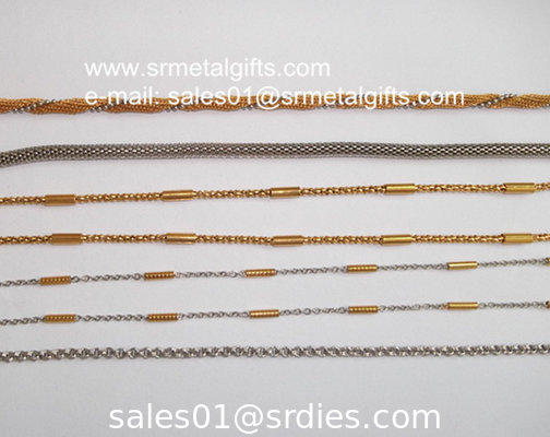 Costume jewelry stainless steel curb chain necklace and bracelet set supplier