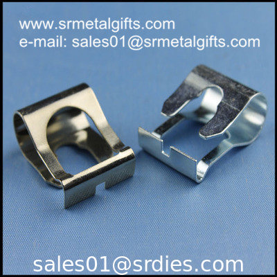 Steel retaining spring clips, customized metal spring contacts supplier