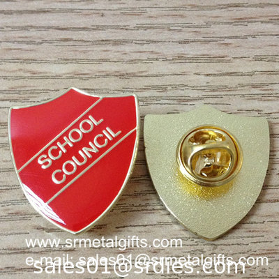 Die struck enamel lapel pin with color filled and epoxy coated supplier