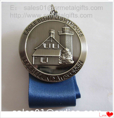 Custom antique nickel metal medals and medallions, China factory customized sports medals, supplier