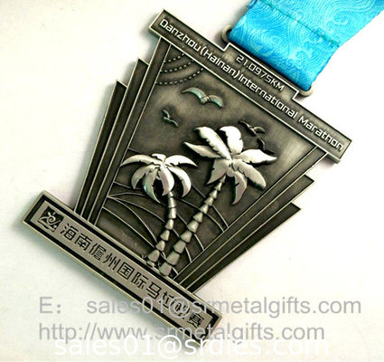Custom antique nickel metal medals and medallions, China factory customized sports medals, supplier