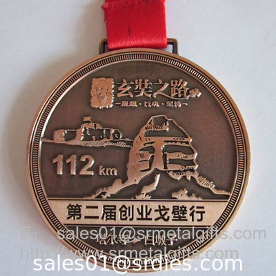 Antique bronze engraved metal medals, bespoke antique bronze sports medallions, supplier