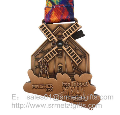 Antique bronze engraved metal medals, bespoke antique bronze sports medallions, supplier