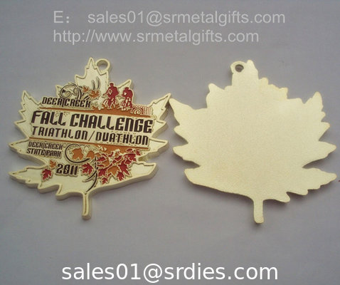 Custom metal sports challenge medals, painted designer metal sports medals and medallion, supplier