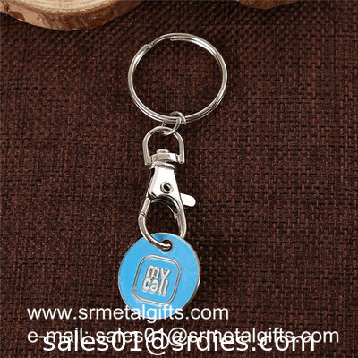 Super store trolley cart coin key holder, China supplier wholesale trolley coin key rings, supplier