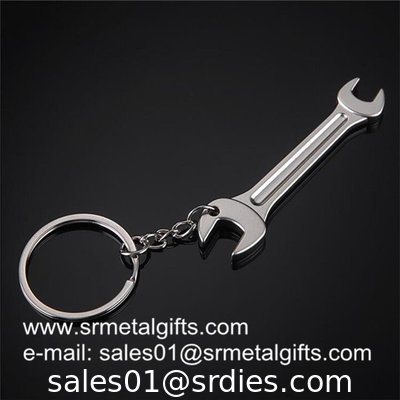 Metal Lever Tool Key tag Key Rings, Alloy Wrench Spanner Car Keychains in stock, supplier