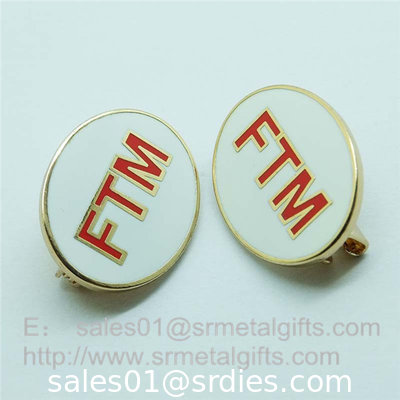 Cloisonne Emblem Lapel Pins, soft enamel monogram letter badge pins with safety pin supplier