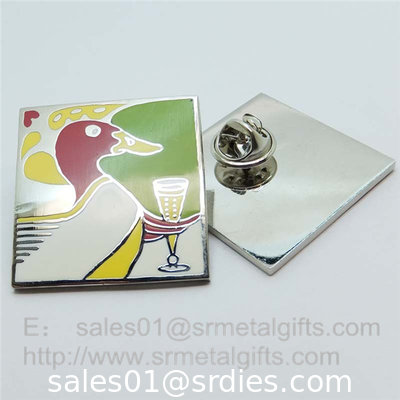 Cloisonne Emblem Lapel Pins, soft enamel monogram letter badge pins with safety pin supplier