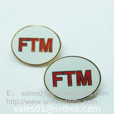 Cloisonne Emblem Lapel Pins, soft enamel monogram letter badge pins with safety pin supplier