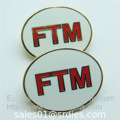 Cloisonne Emblem Lapel Pins, soft enamel monogram letter badge pins with safety pin supplier