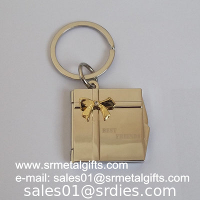 Metal Photo Locket Keychains, Stocked Miniature Metal Picture Locket With Laser Logo supplier