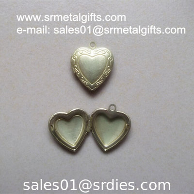 Silver Love Heart Photo Locket for diy jewelry, Love Heart Picture Locket supplier