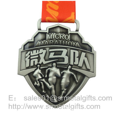 3D Embossed Die cast Award medals, Highly Detailed 3D metal medal with ribbon supplier